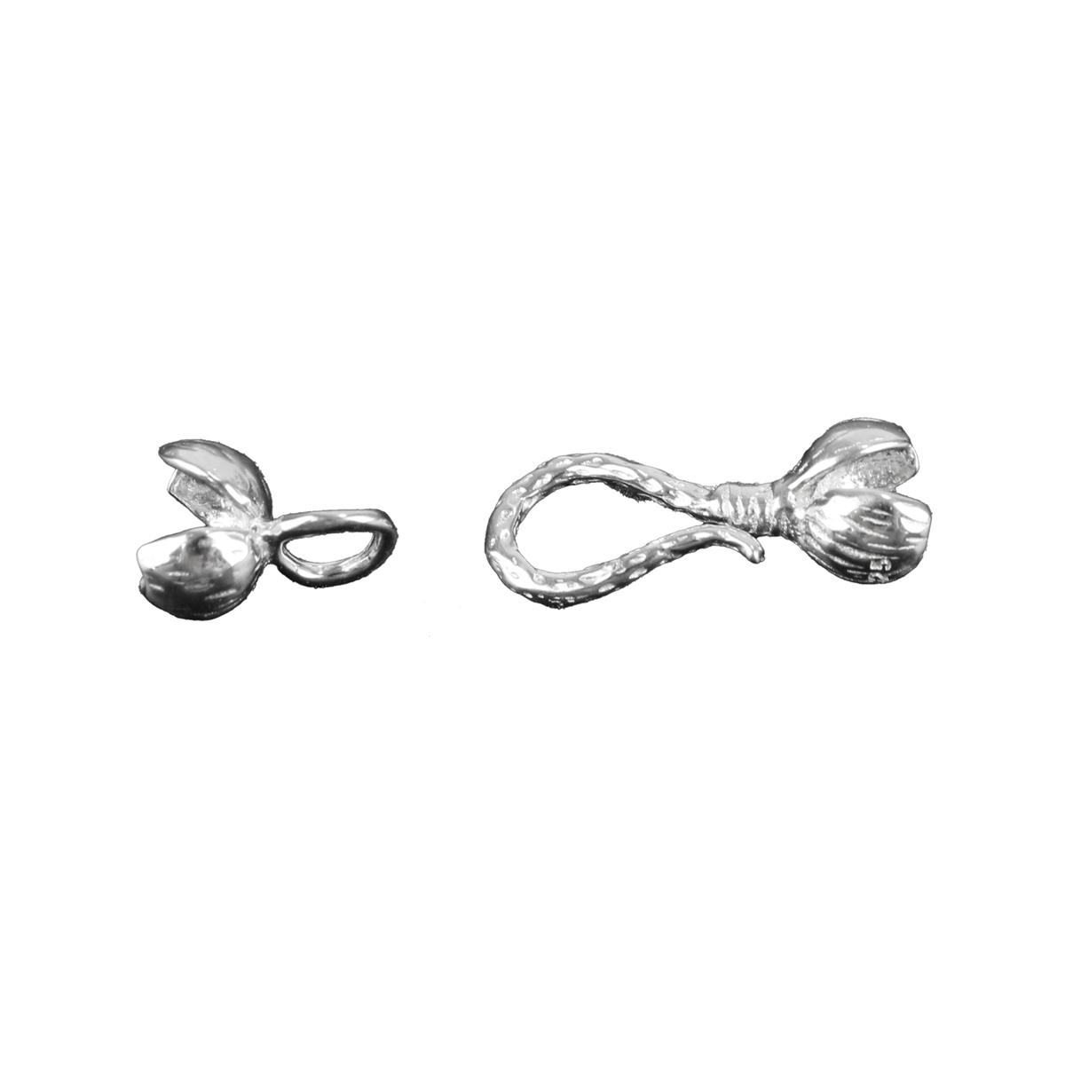 925 Sterling Silver S Hook Crimp Clasp with Approx 3mm Cup, Approx 21mm ...