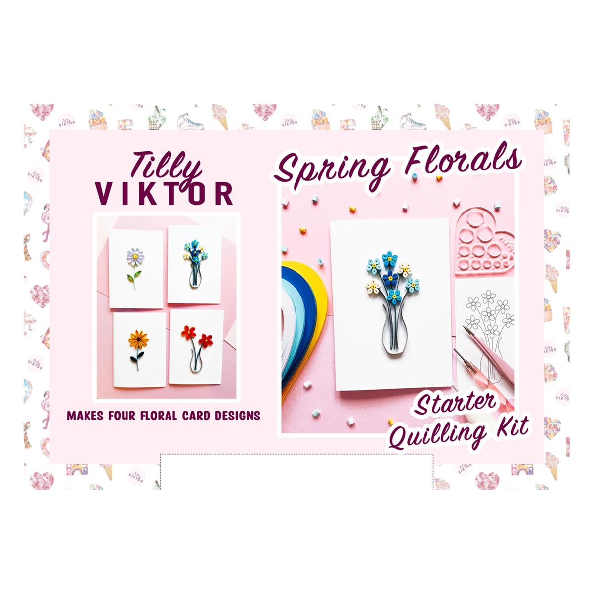 TillyViktor - Spring Florals Starter Quilling Kit - No Tools Included ...