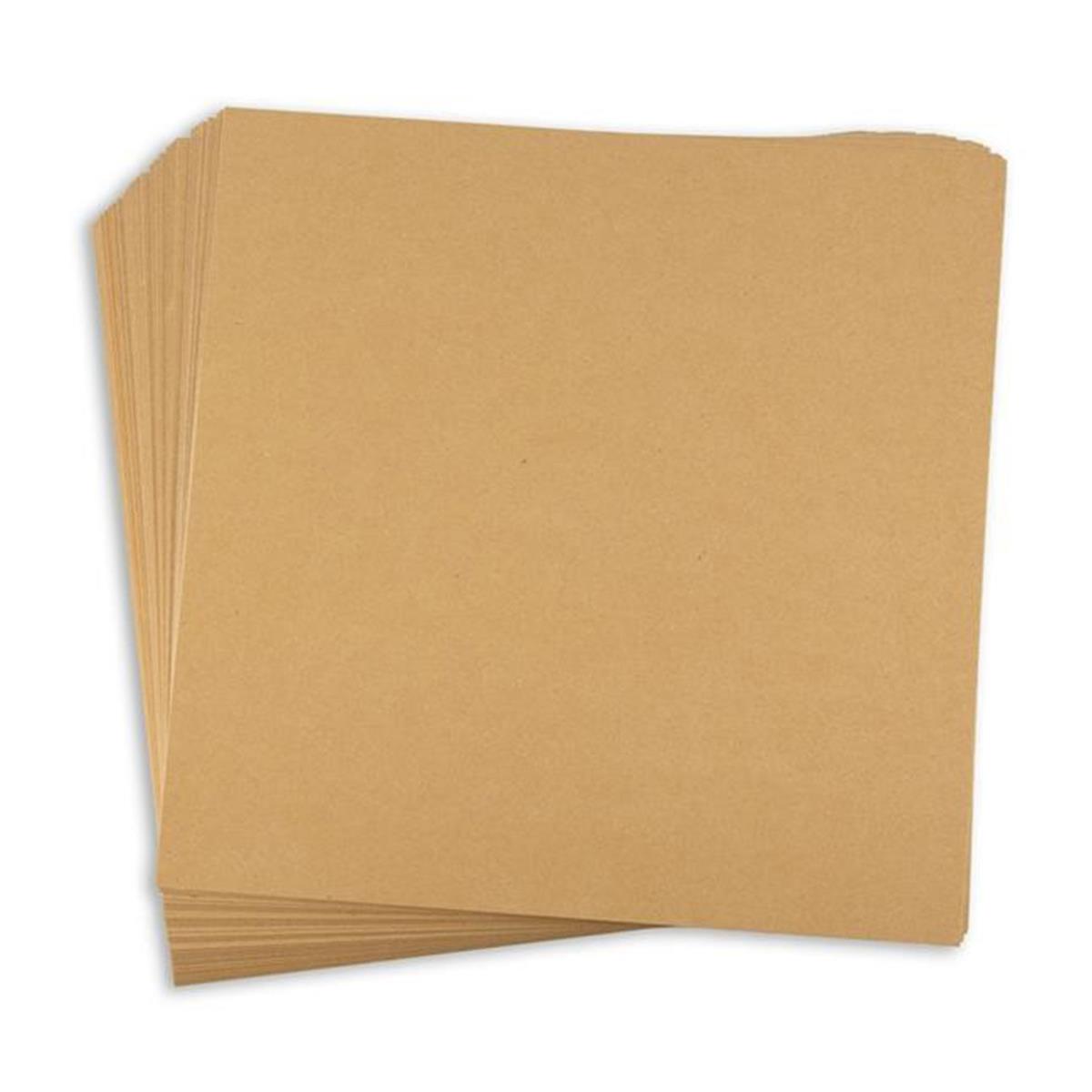 Pink Frog Crafts Kraft Card 350gsm 50 12x 12 Sheets | HobbyMaker