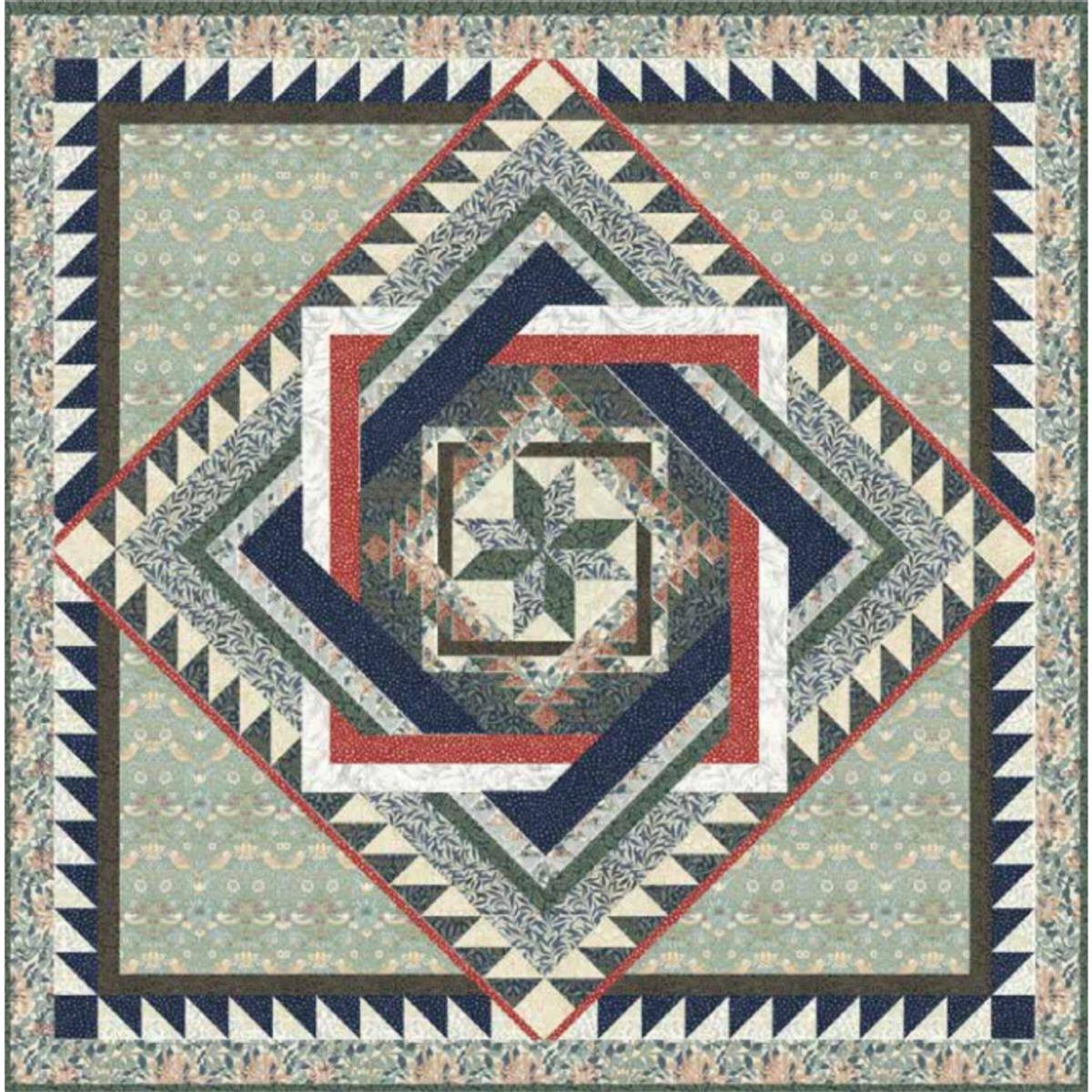 William Morris Round-About Entangled Blue Quilt Kit 193 x 193cm ... William Morris Round-About Entangled Blue Quilt Kit 193 x 193cm ...