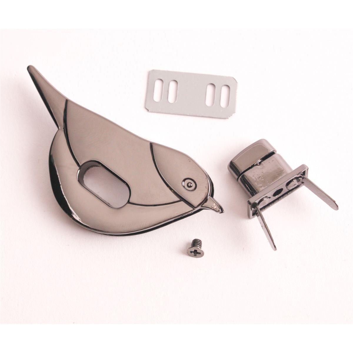 Debbie Shore Bird Twist Lock Gunmetal | SewingStreet