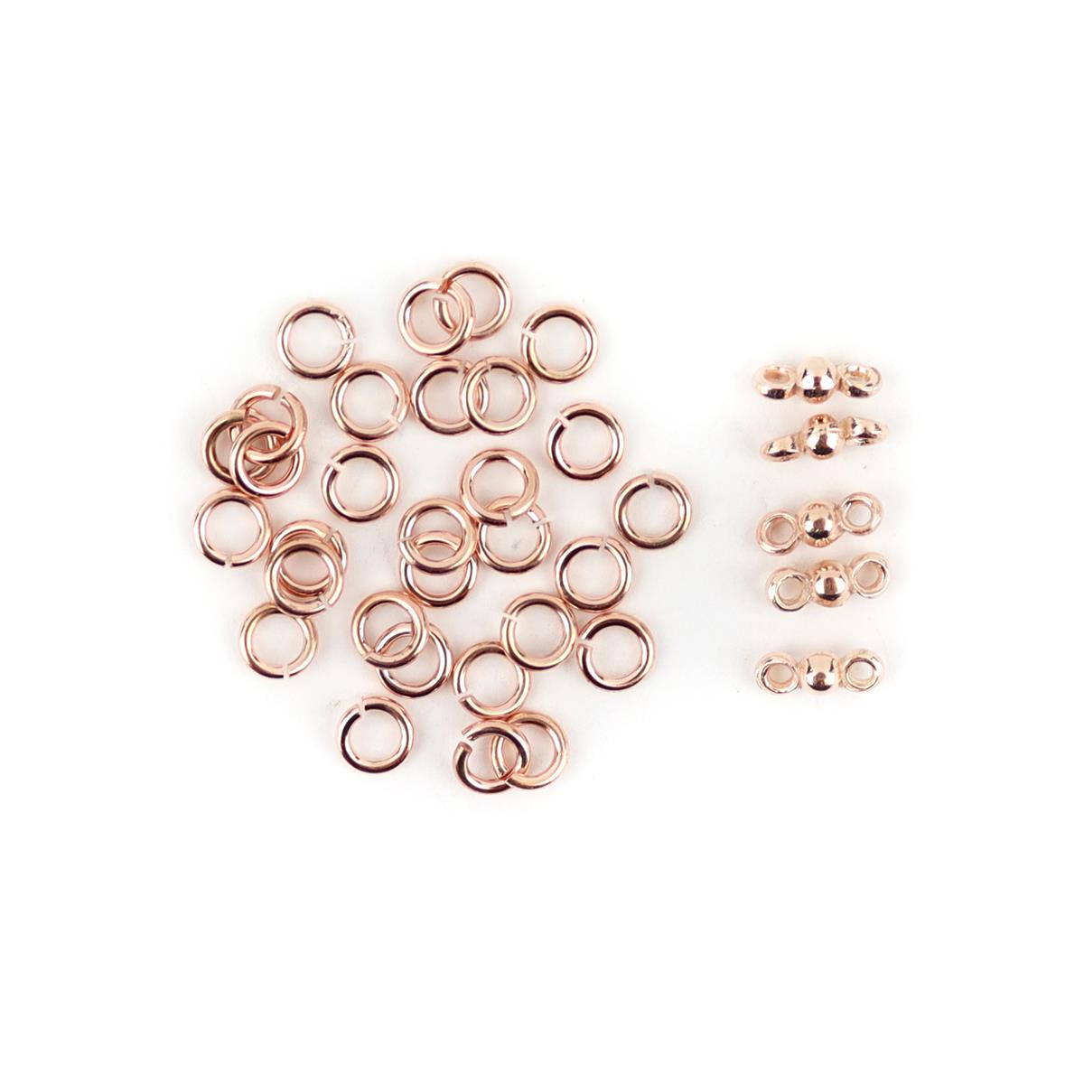 Chain Making with Fancy Connectors - Rose Gold 925 Sterling Silver Ball ...