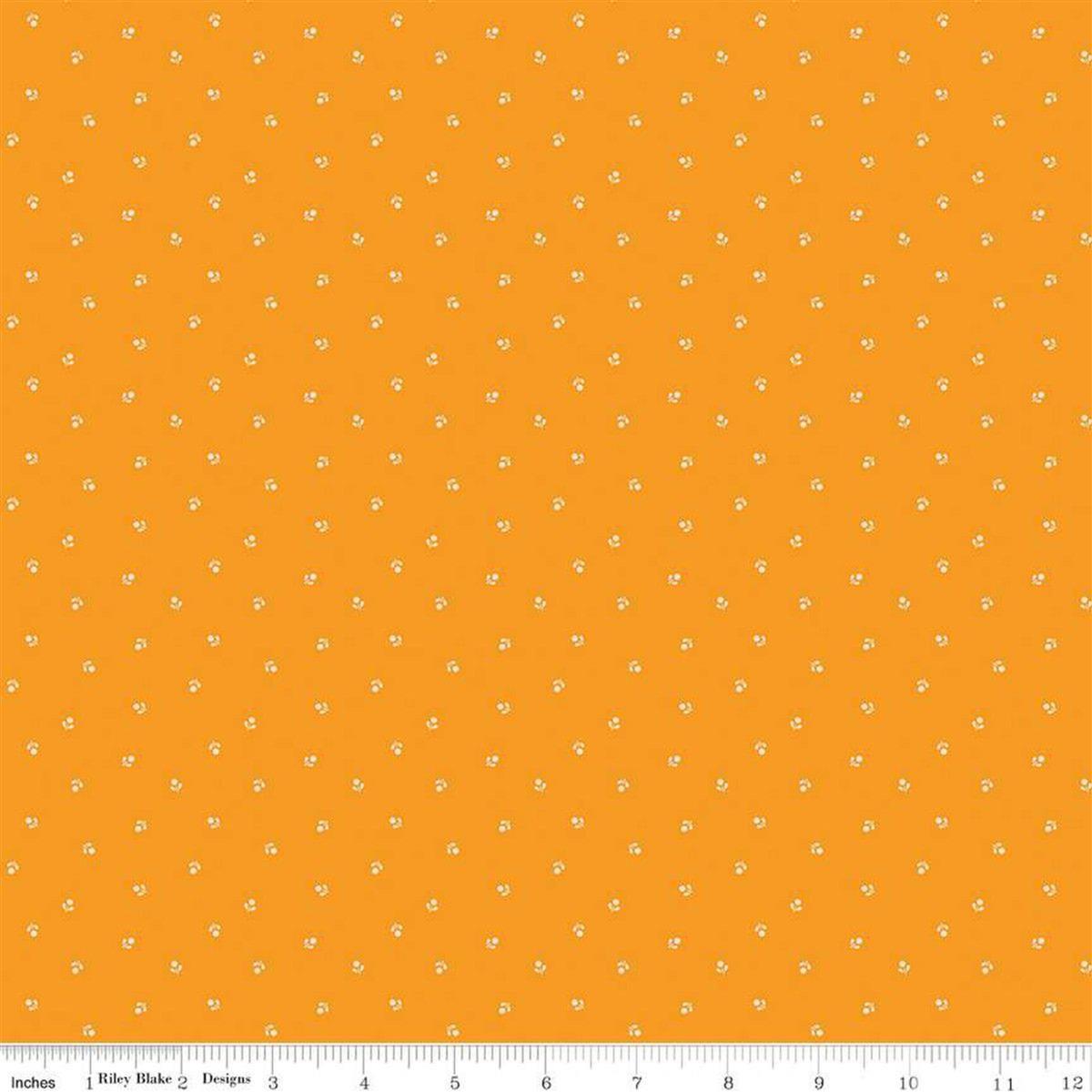 Riley Blake Cheddar At Twilight Collection Flower Dots Cheddar Fabric 0 ...