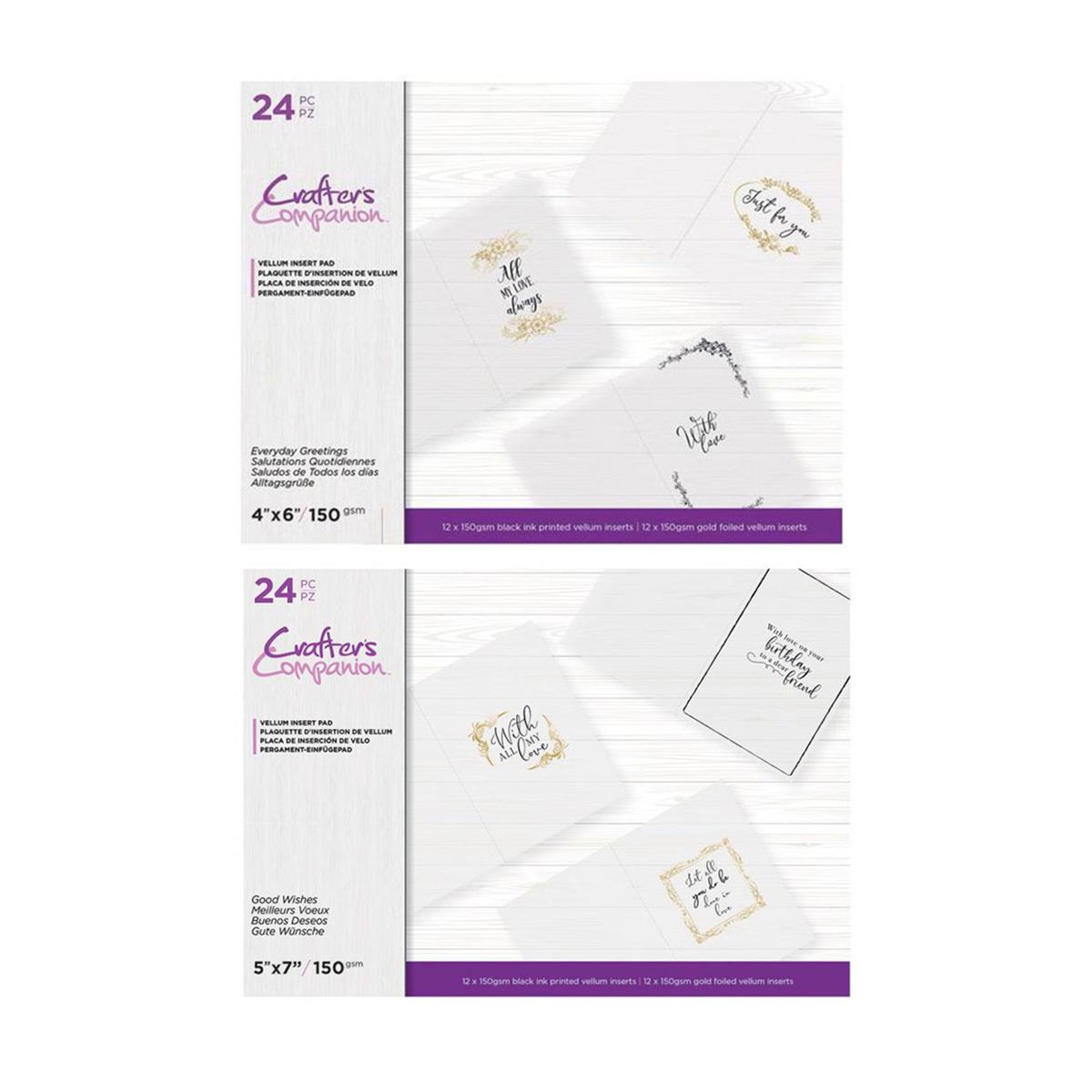Half Price! Birthday Special! - Crafter's Companion Vellum Insert Pad ...