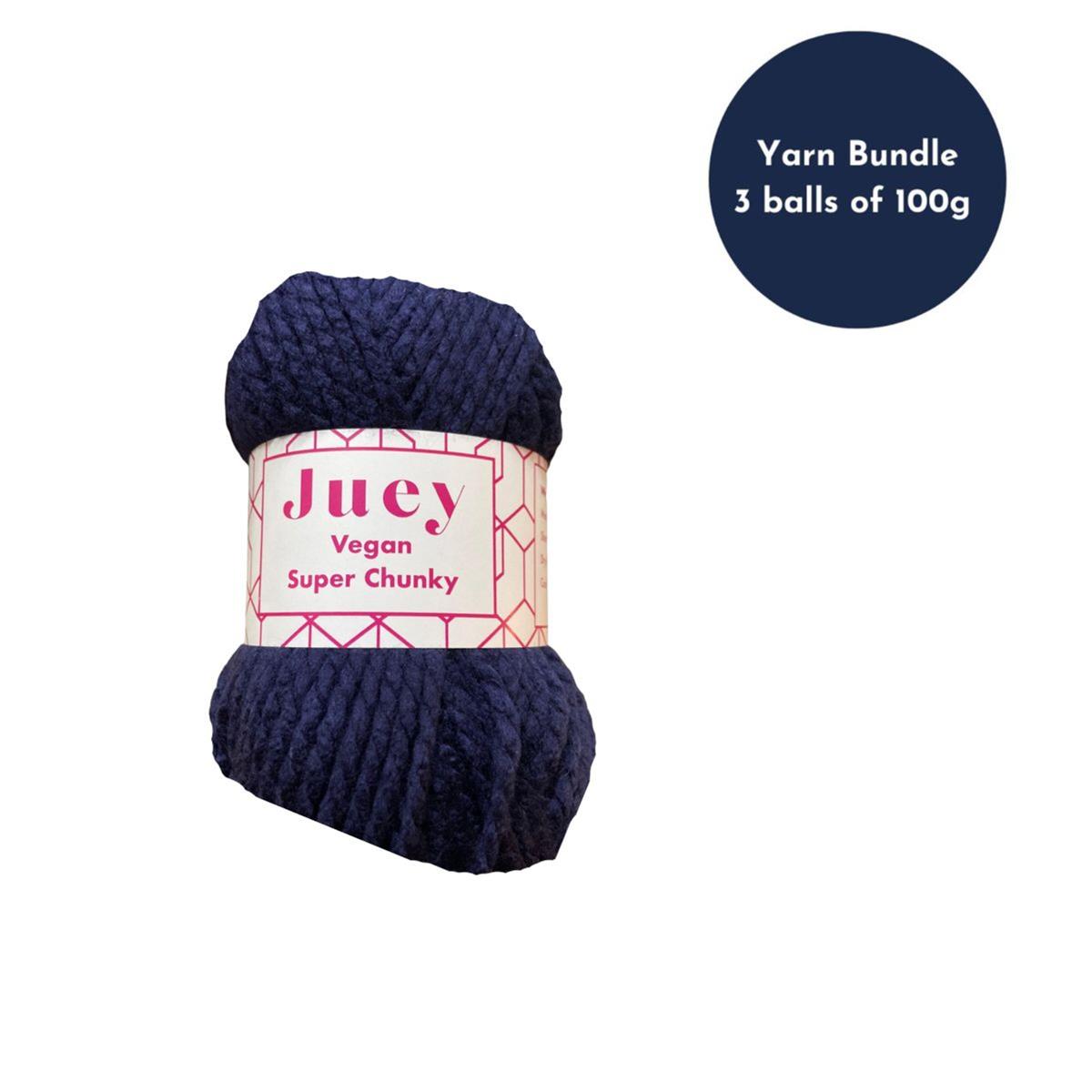 Bundle of Juey Super Chunky Yarn 3 x 100g Balls - Navy | SewingStreet