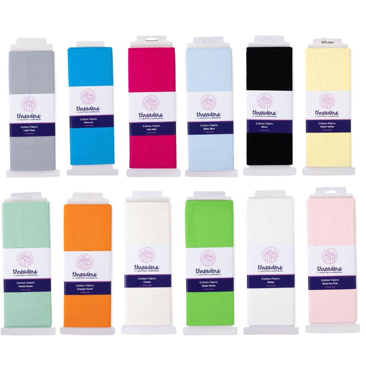 Threader's Plain Fabric 12 x 1m Collection | SewingStreet