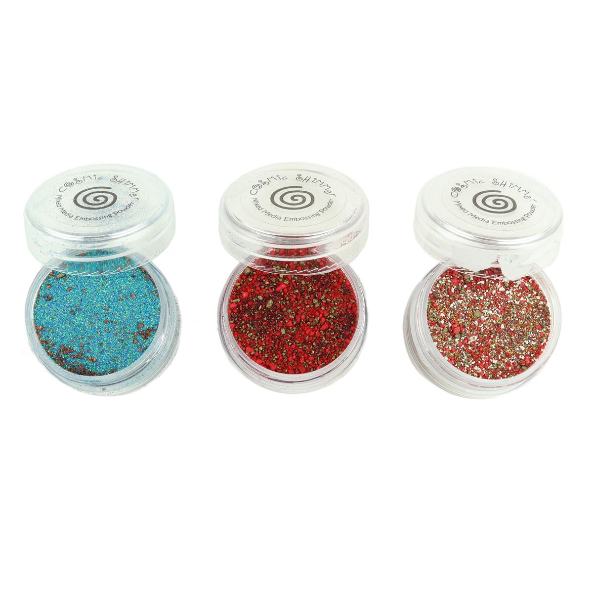 Cosmic Shimmer Mixed Media Embossing Powders - Set of 3 | HobbyMaker