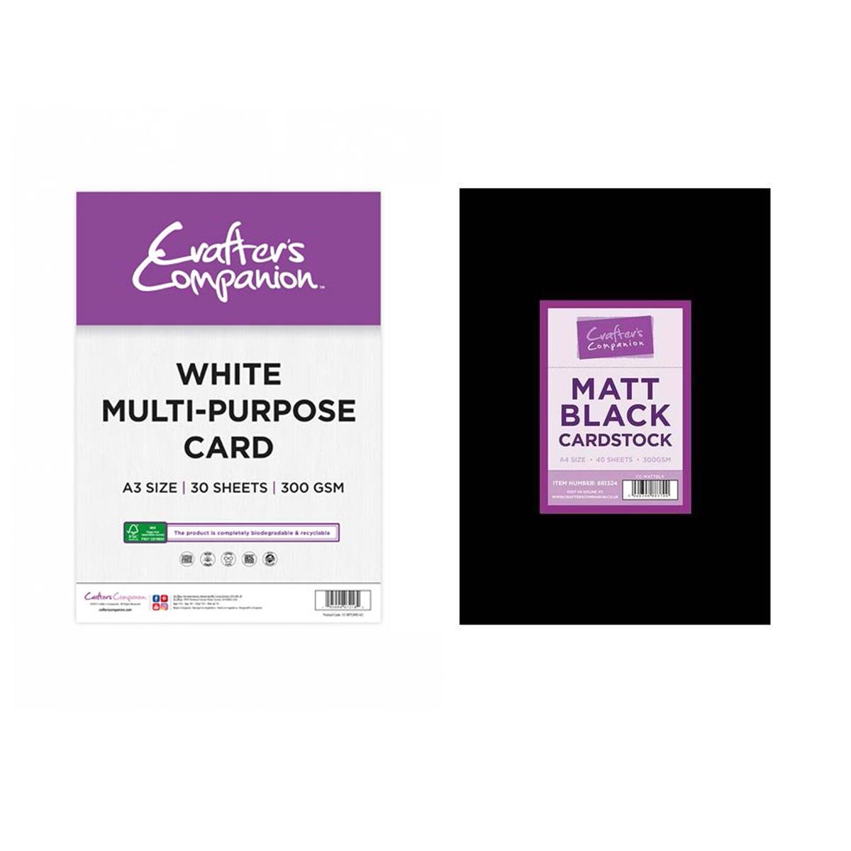 Crafter's Companion - Card Essentials Twin Pack: A4 Matt Black & A3 ...
