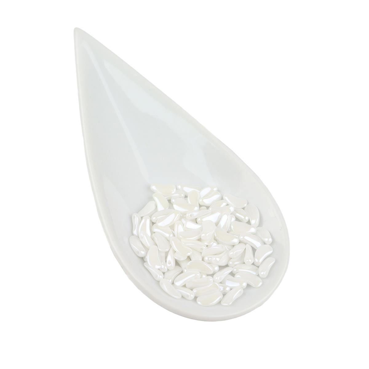 Flint Pendant Beads - Chalk White Shimmer | JewelleryMaker