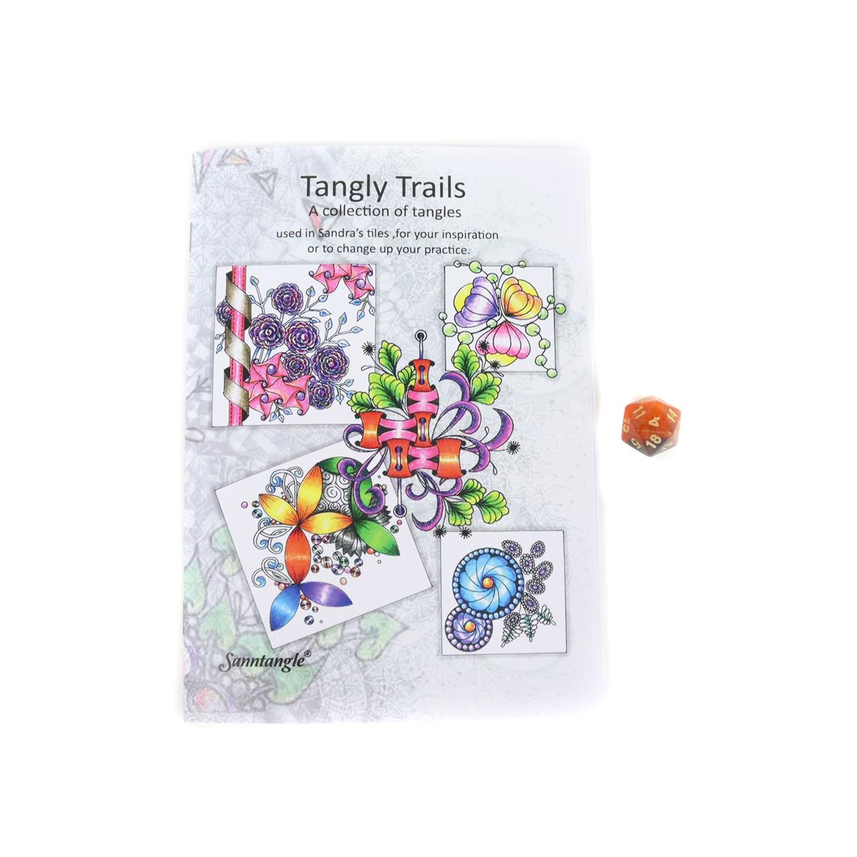 Sanntangle - Tangly trails stencil set with dice | HobbyMaker