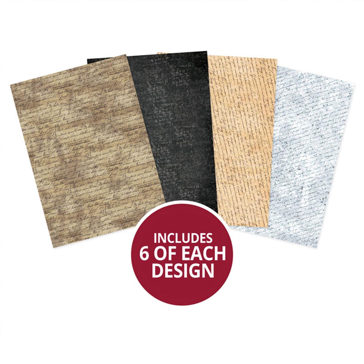 Essential Paper Packs - Handwritten Scripts - 24 x 130gsm A4 background ...