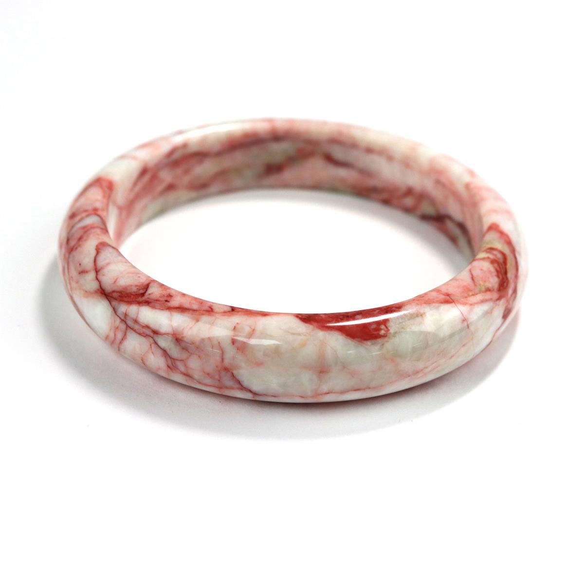 150cts Chicken Blood Stone Bangle, 58-63mm, 1pc | JewelleryMaker
