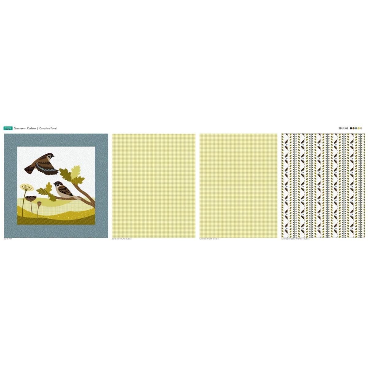 Complete Sparrow Applique Cushion Fabric Panel (140 x 51cm) | SewingStreet