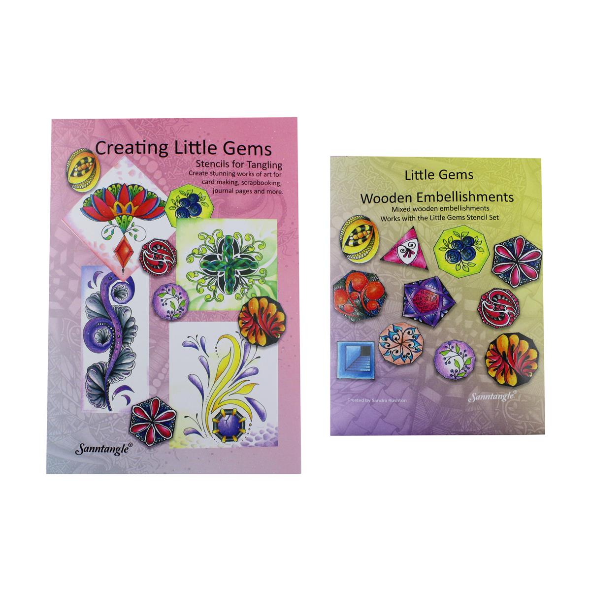 Creating Little Gems Stencil and Wooden Embellishments Pack of 25 ...