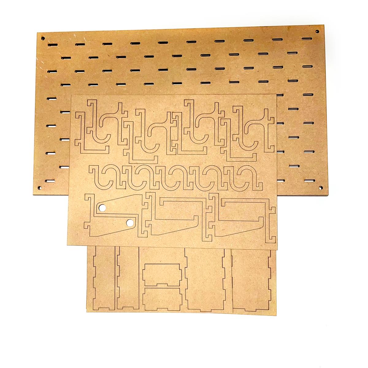 Bert & Gert's MDF Peg Board Sheets and Accessories (Pack of 2) | HobbyMaker