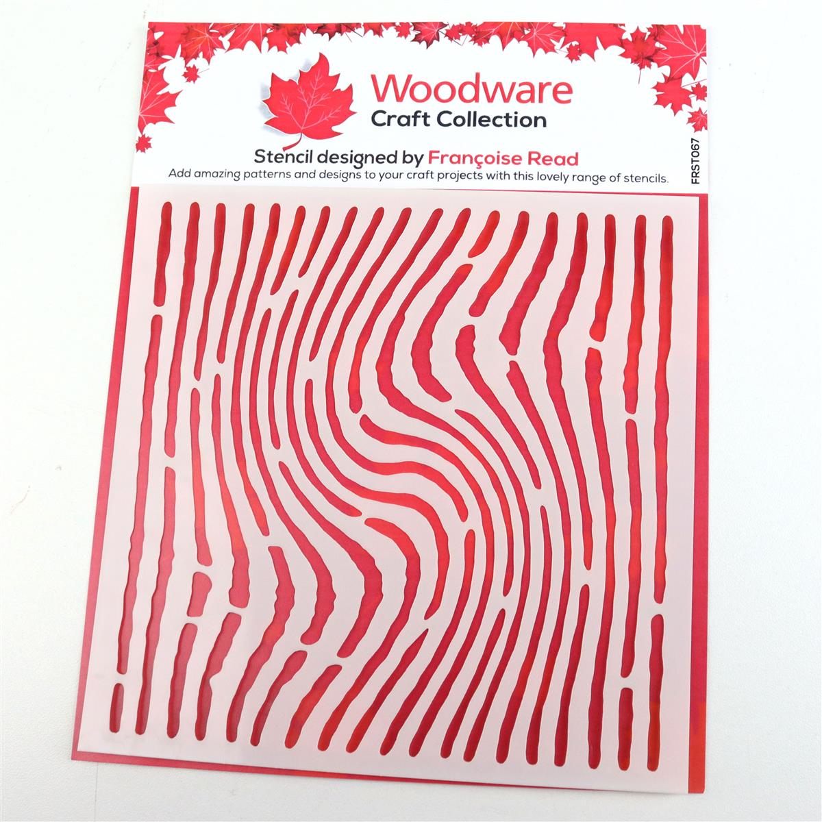 Woodware Worn Lines 6 in x 6 in Stencil | HobbyMaker