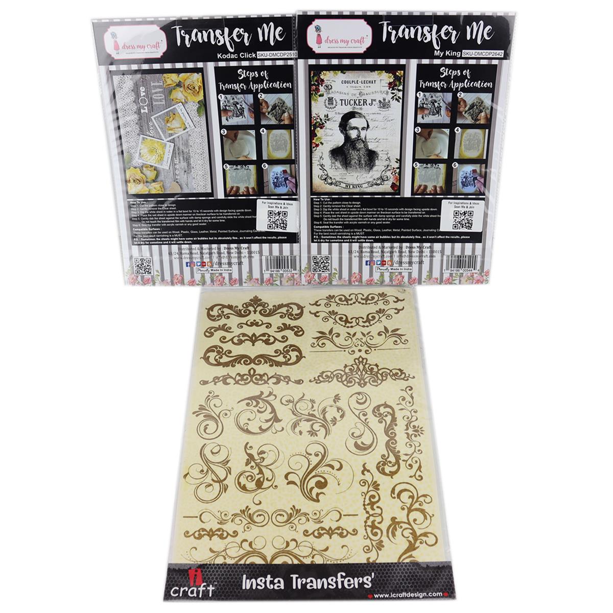 Transfer Bundle 2 10x12 Transfer Sheets with Instruction x 3 | HobbyMaker