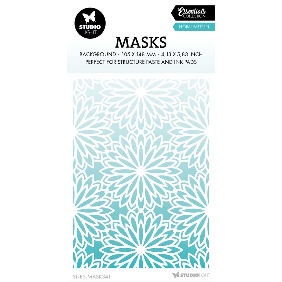 SL Mask Floral Background Essentials 105x148x1mm, 1pc | HobbyMaker