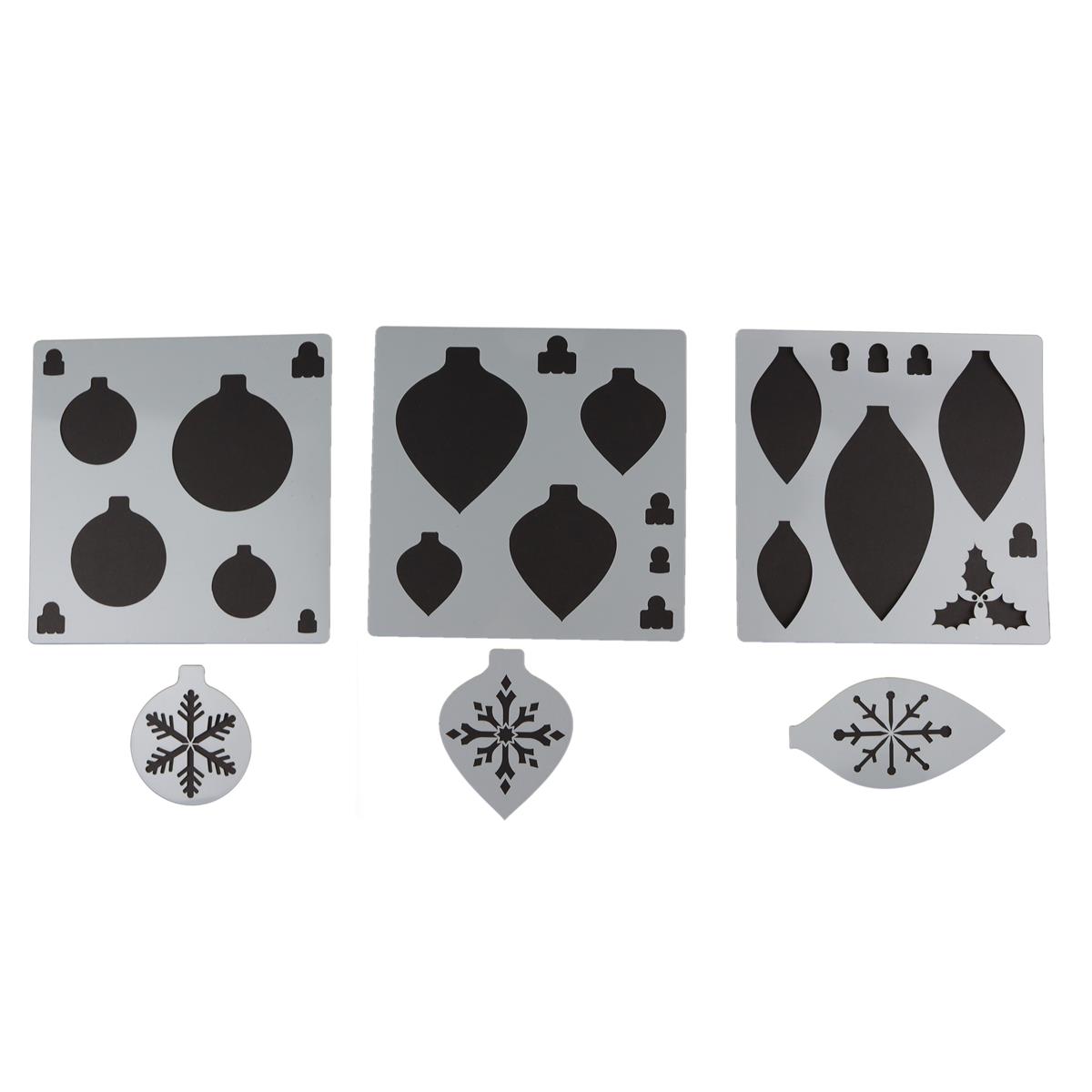 Wild Spider Bauble Stencils Set- 3 Co-ordinating Mini Stencils | HobbyMaker