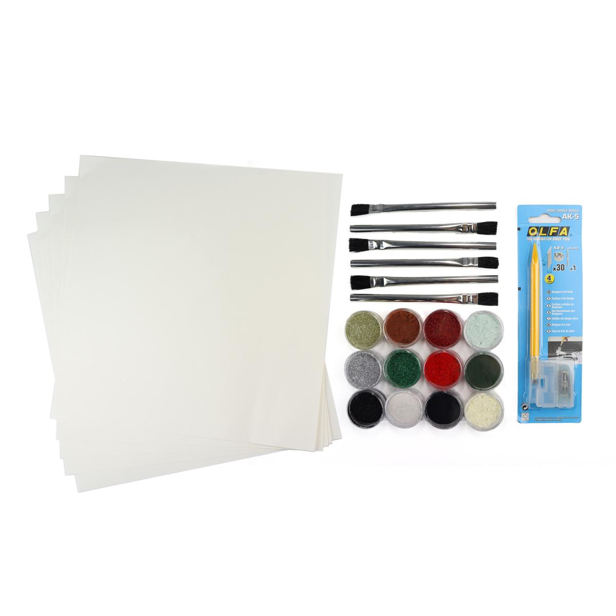 Sticky Roll Christmas Starter Kit - 12 Inch, Winter Wishes Glitter and ...