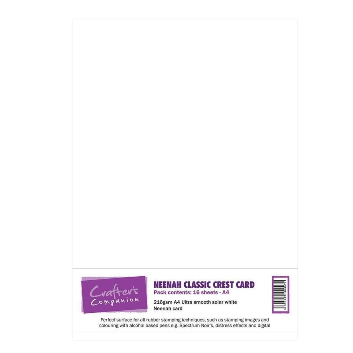 Neenah Classic Crest Card Pack A4 Solar White, 216gsm | HobbyMaker