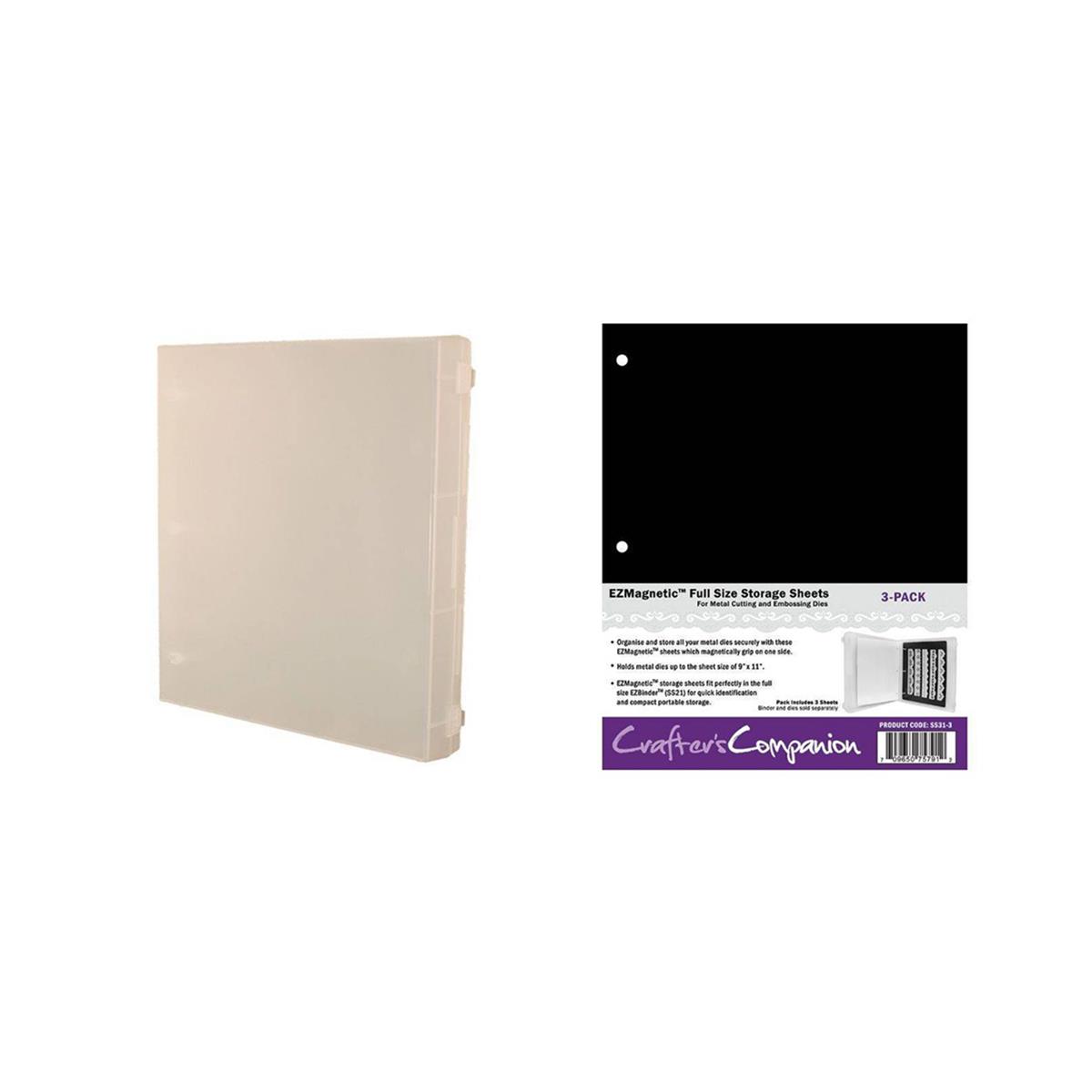 EZ Mount Clear Enclosed Full Size Binder with Full Size EZ Magnetic ...