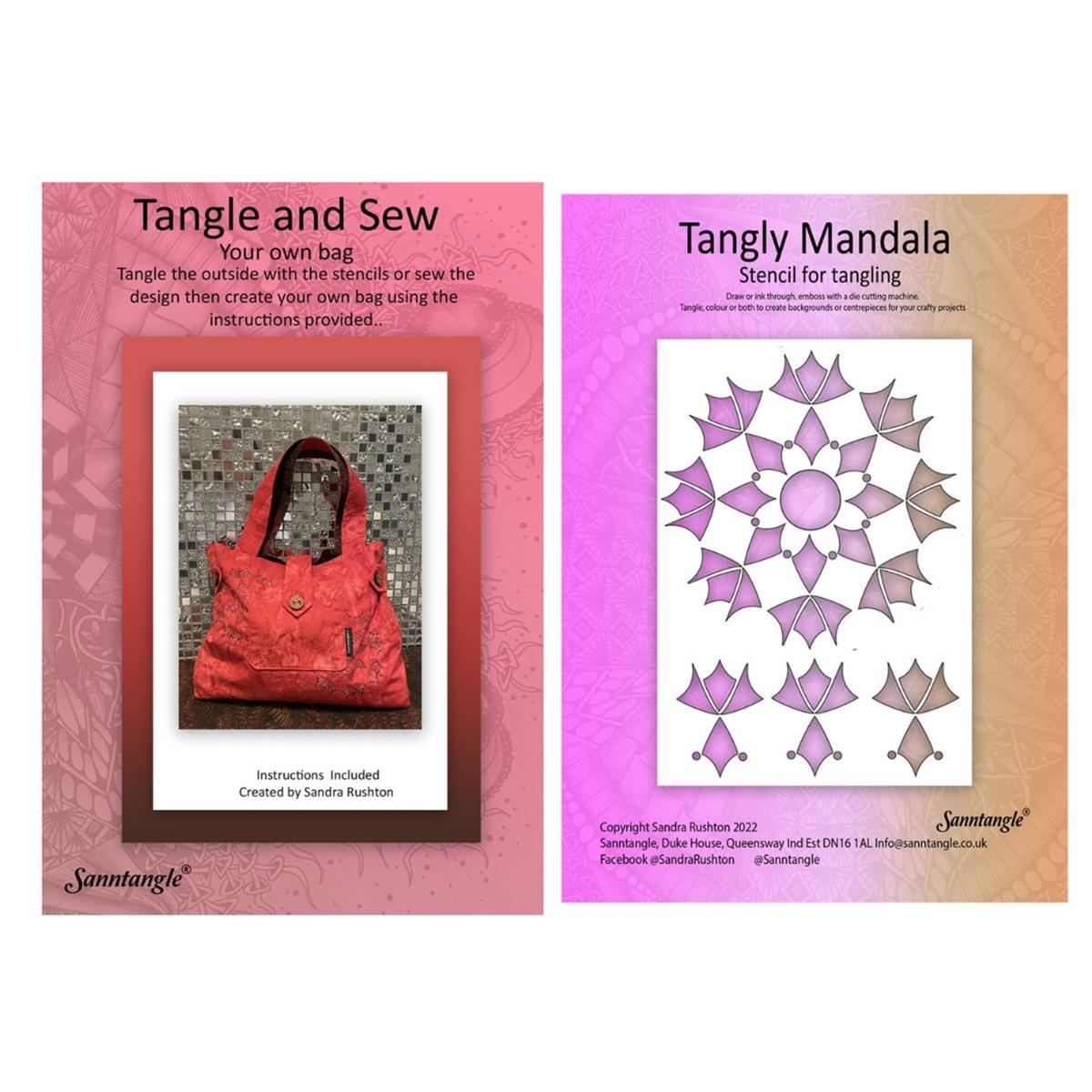 Sanntangle Bag Instructions and Tangly Mandala Stencil Set | SewingStreet