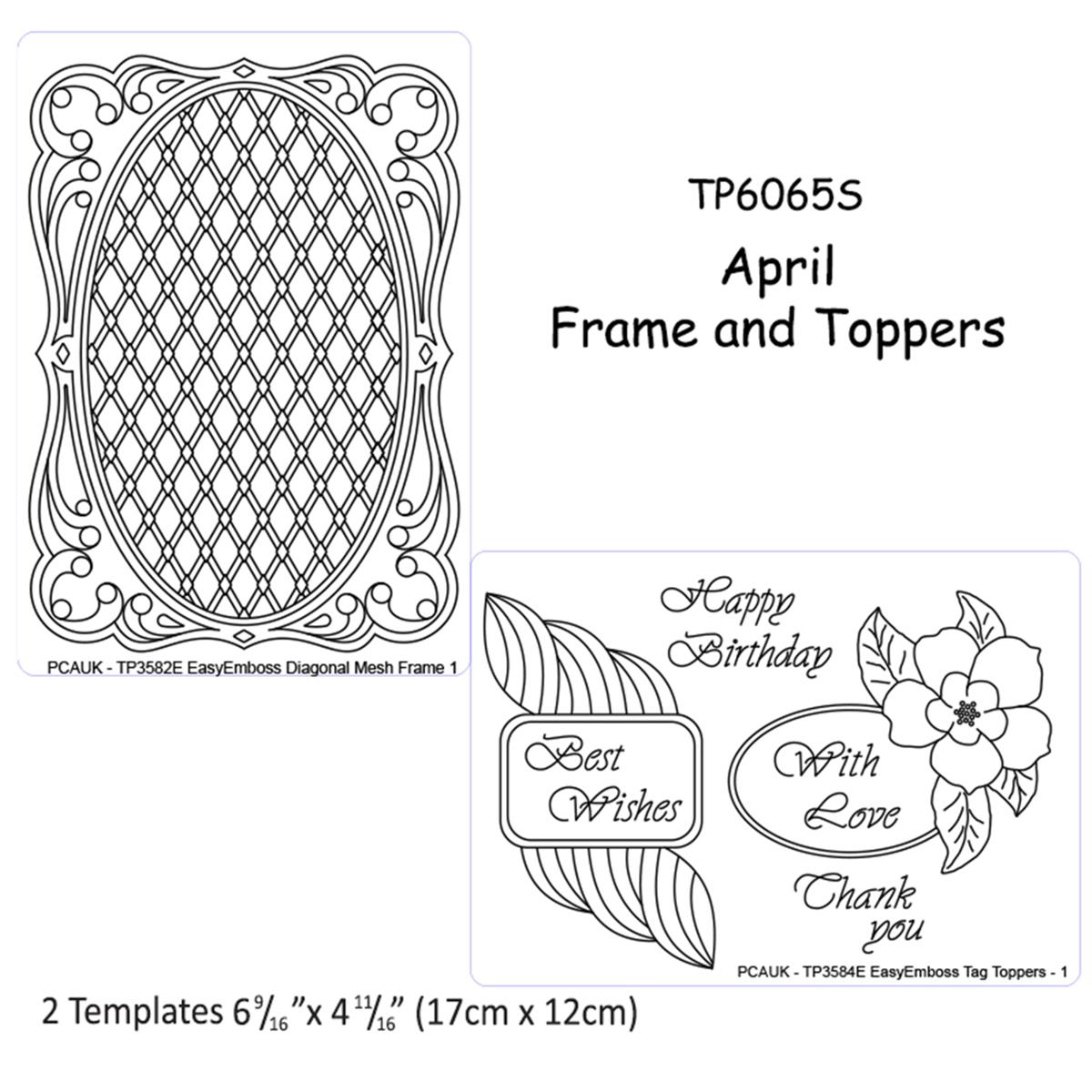 ParchCraft Australia (UK) - April Frame and Toppers -Template Set, 2 ...