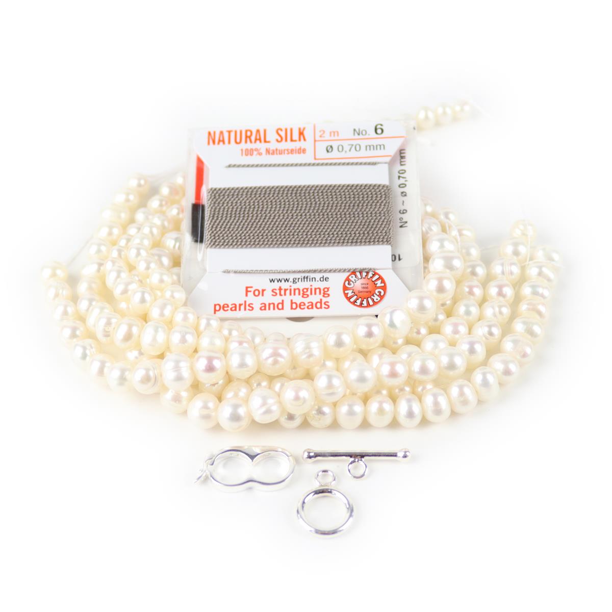 Beautiful Clasps - 925 Sterling Silver Shortener Clasp with White ...