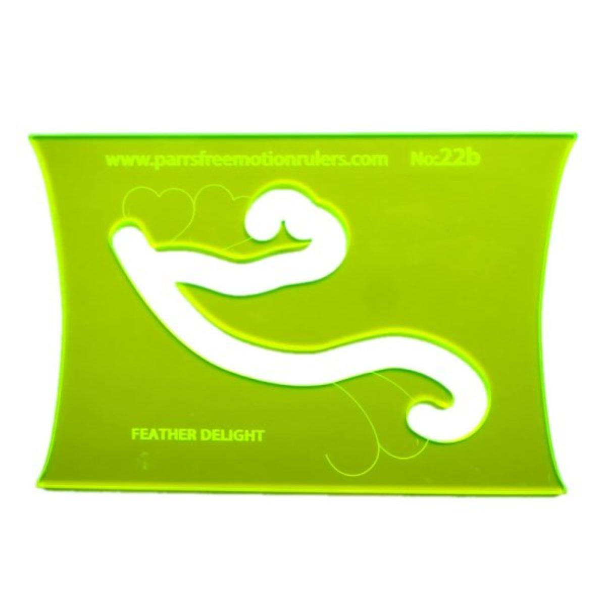 Parrs Free Motion Ruler 22b Feather Delight | SewingStreet