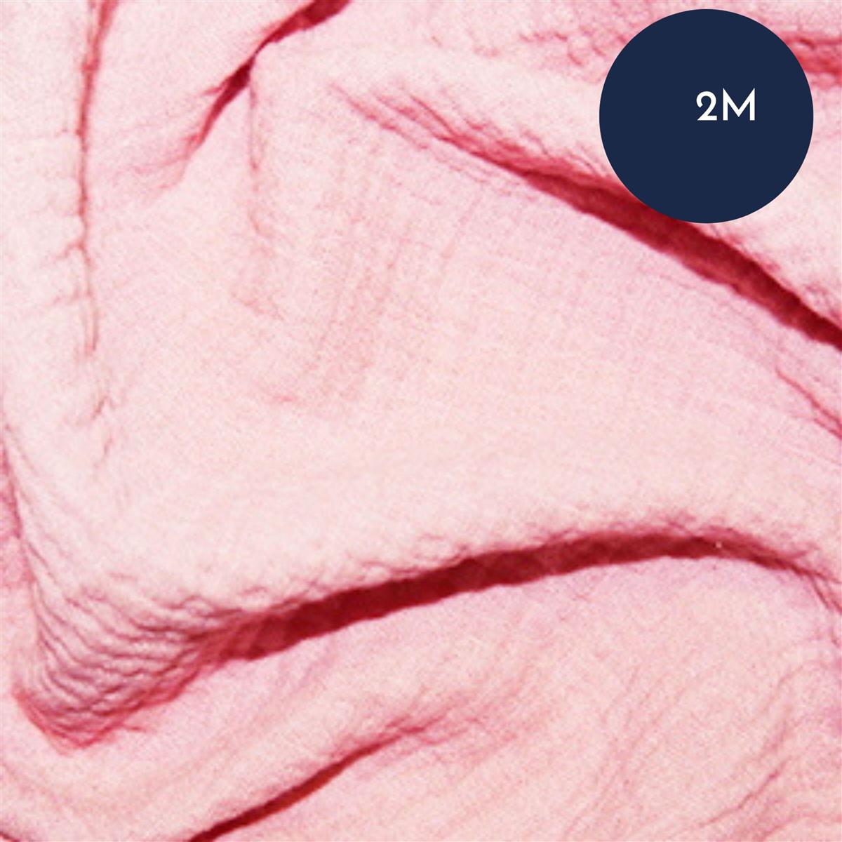 Pale Pink Double Gauze Fabric Bundle (2m) | SewingStreet