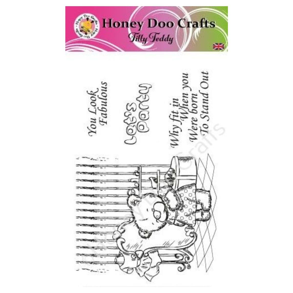 Honey Doo Crafts Tilly Teddy A6 Stamp Set | HobbyMaker