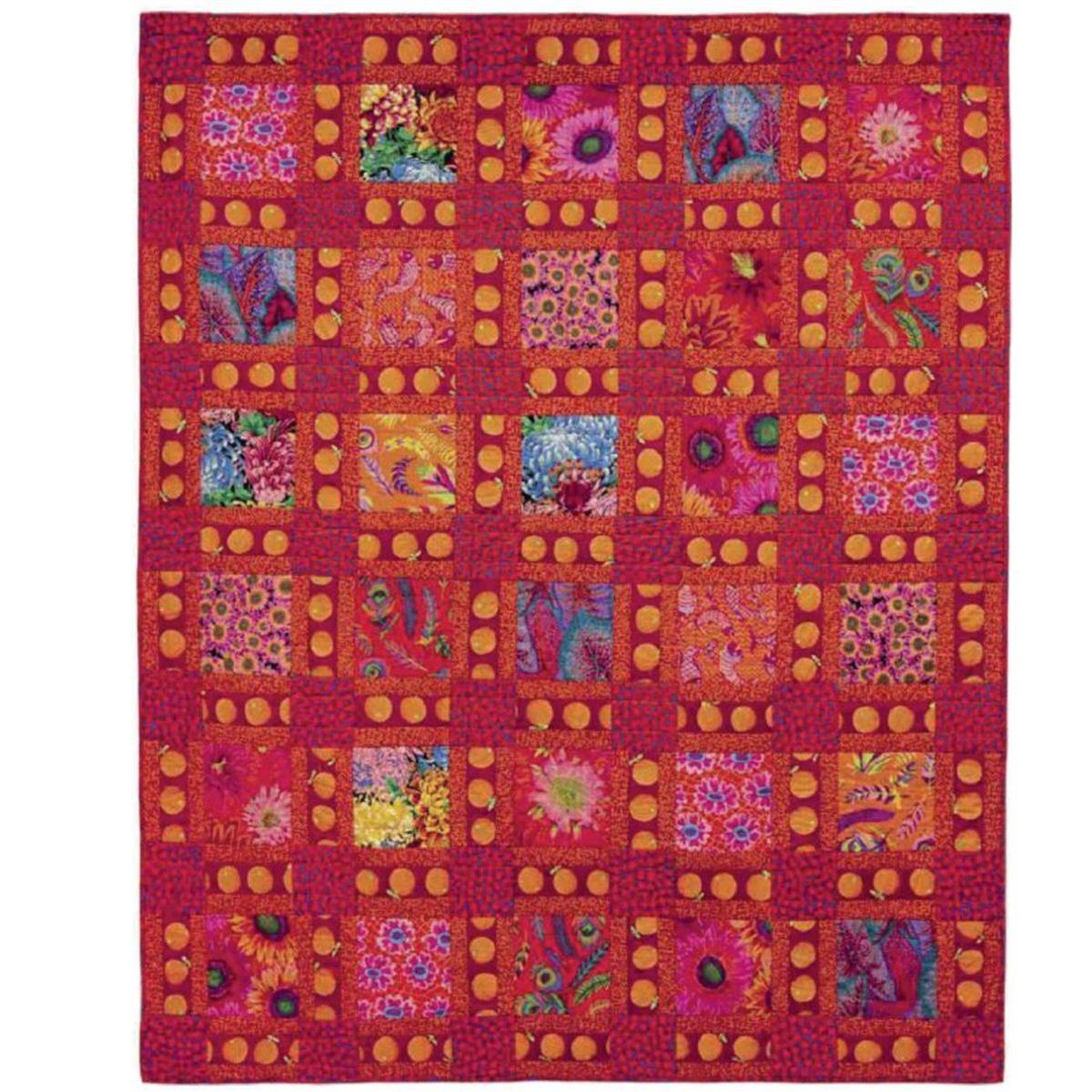 Kaffe Fassett Hot Frames Quilt Kit 221 x 187cm | SewingStreet