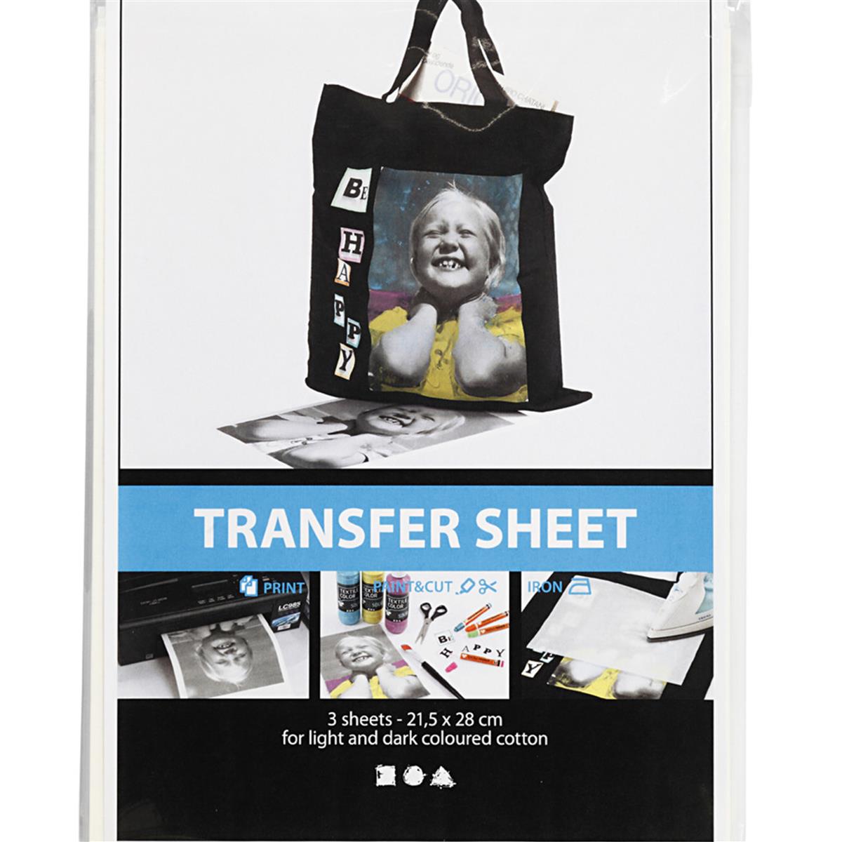 Transfer Sheets For Dark And Light Textiles 21.5 x 28cm | SewingStreet
