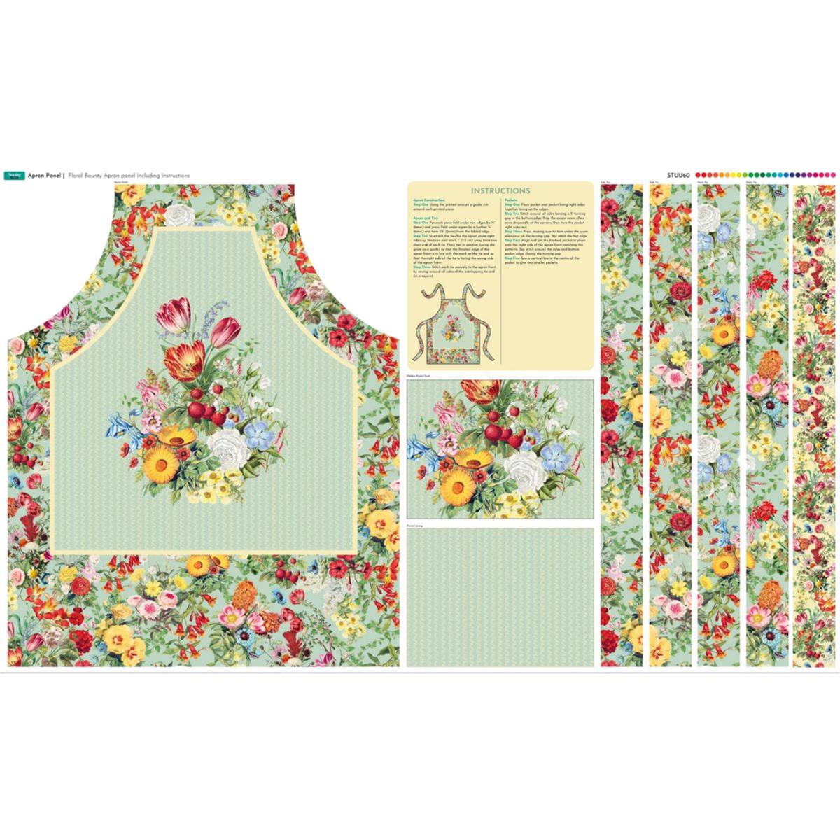 Floral Bounty Apron Fabric Panel (140 x 87cm) | SewingStreet