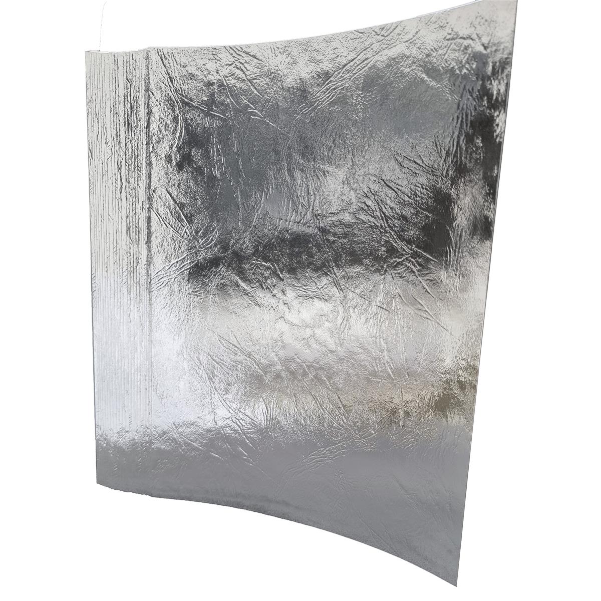 A4 Leather Embossed Metallic Silver Card 290gsm 25 Sheets | HobbyMaker