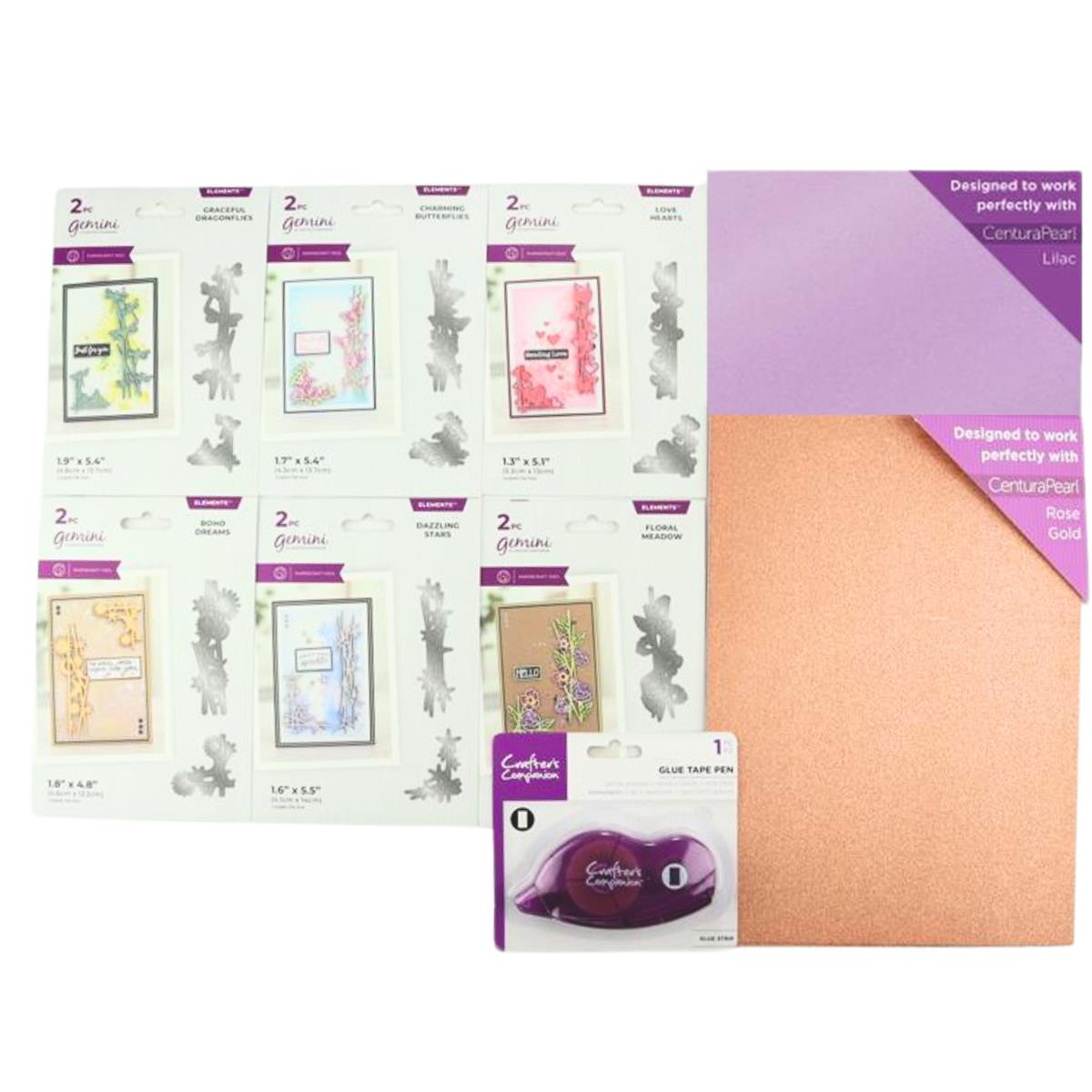 Gemini Scattered Corners & Borders Collection with Tape and Card ...