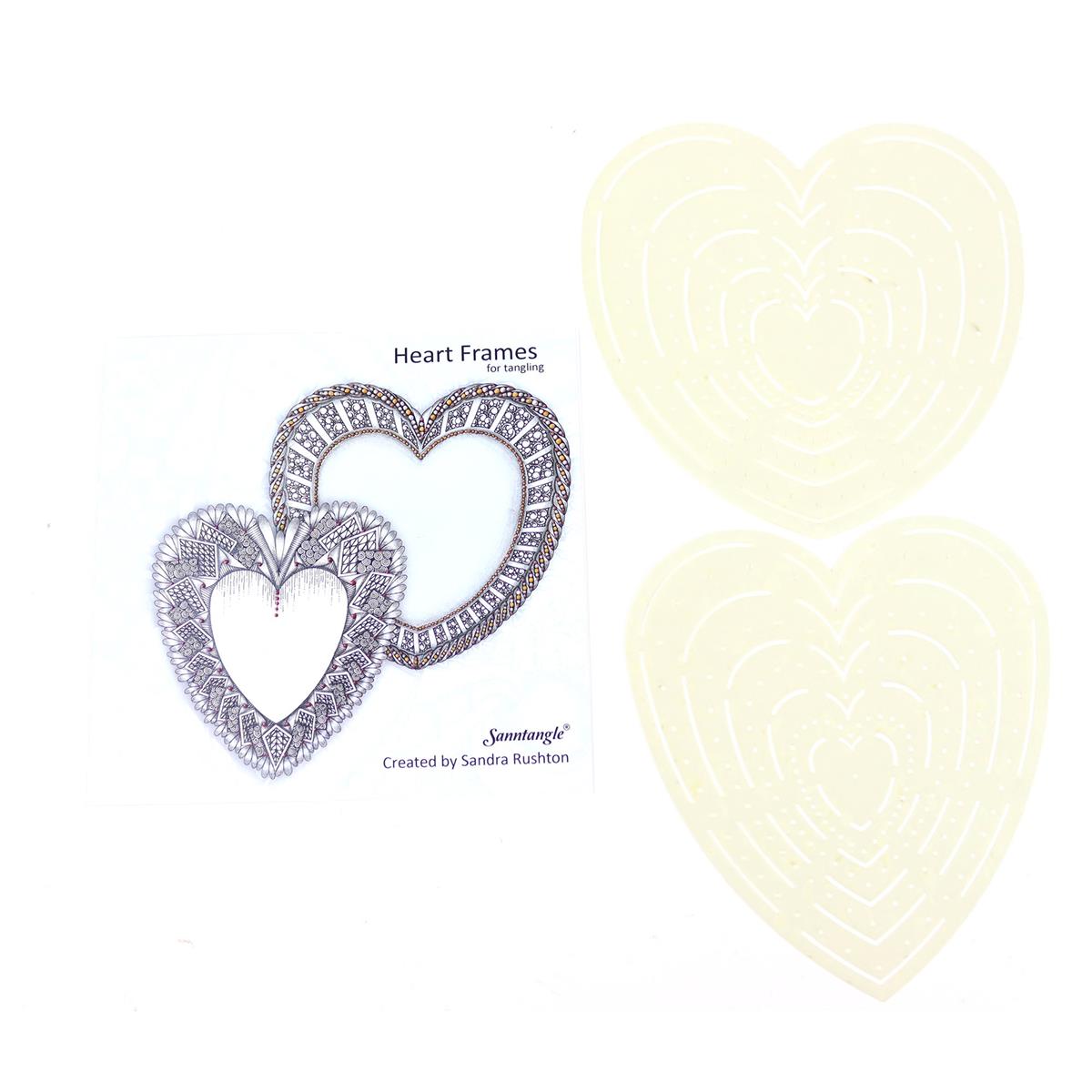 Sanntangle Heart Frame Stencil & Booket | HobbyMaker