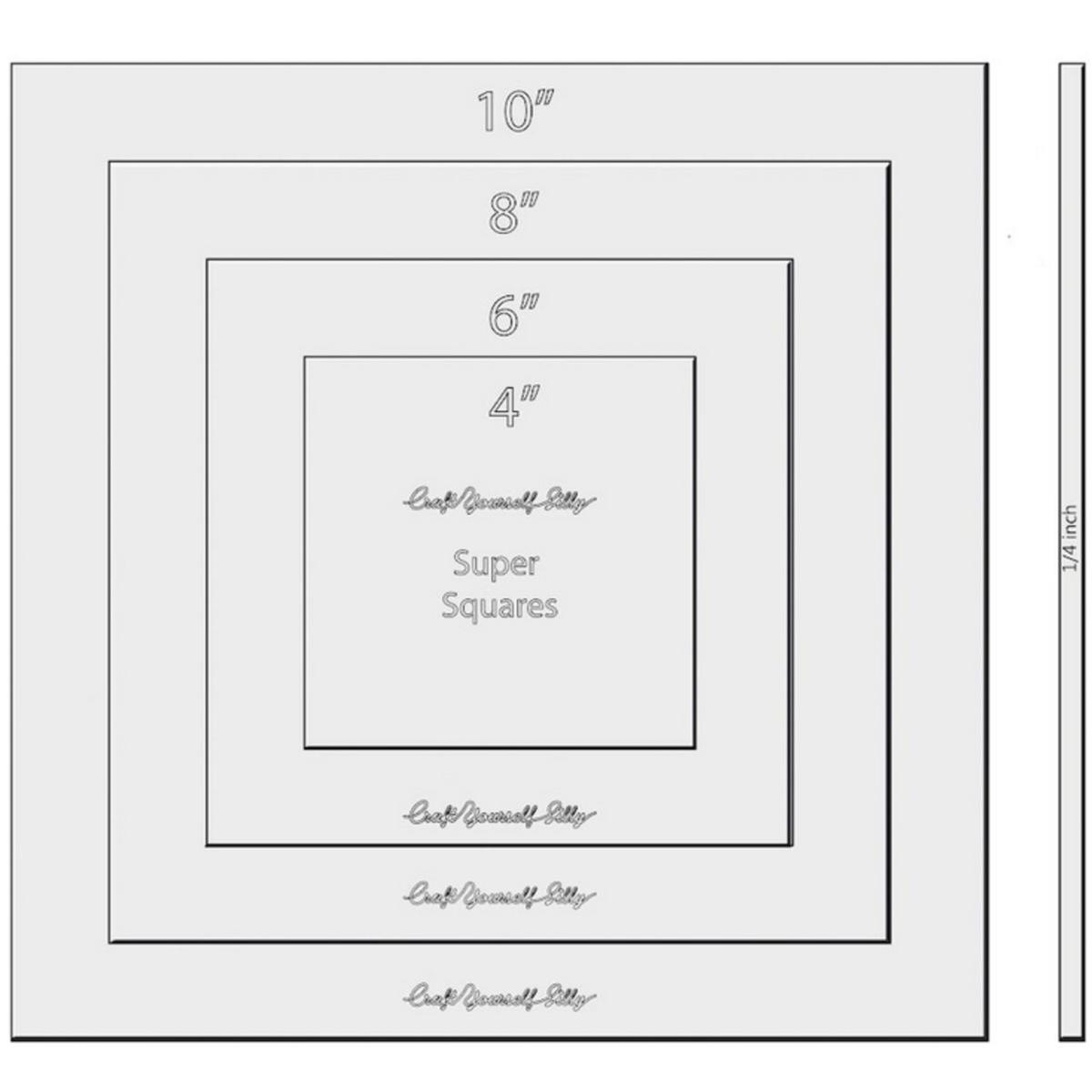 Craft Yourself Silly Super Squares 10 8 6 4 | SewingStreet