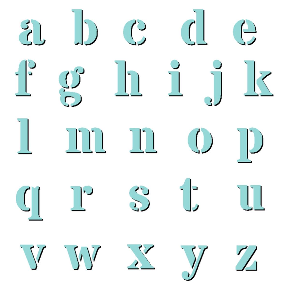 Alpha Lower Case Stencil | HobbyMaker
