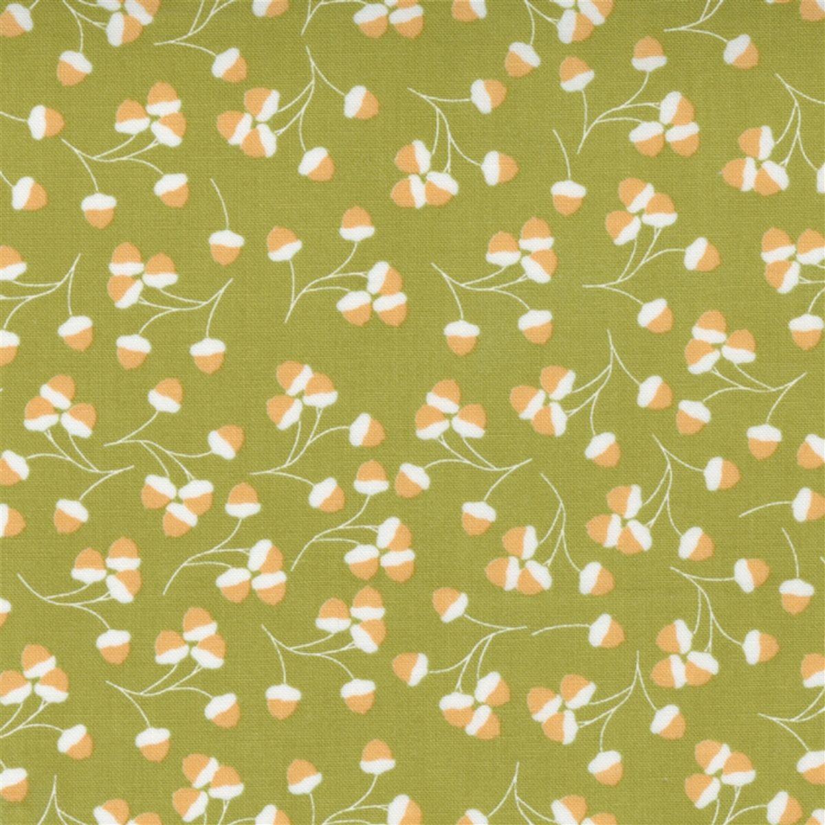 Moda Cozy Up Acorns Fall Autumn on Moss Fabric 0.5m | SewingStreet