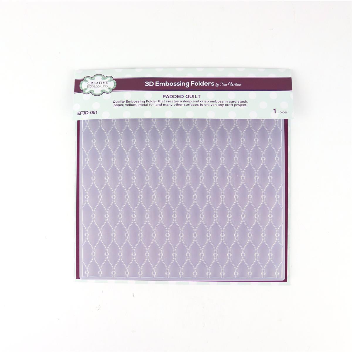 Creative Expressions Padded Quilt 8 in x 8 in 3D Embossing Folder ...