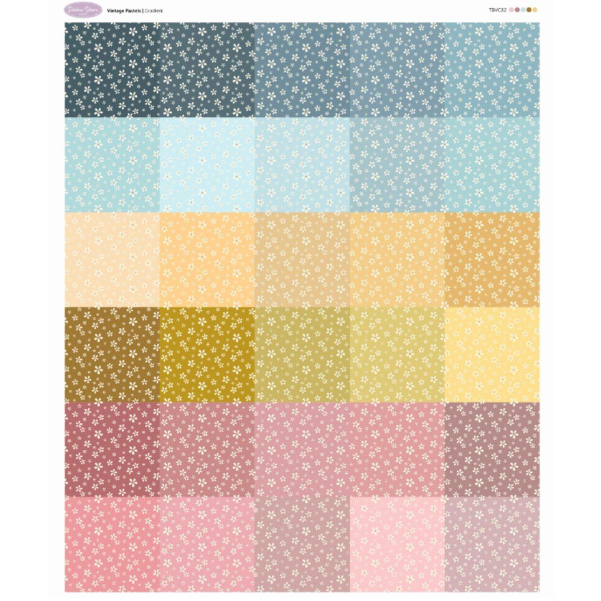 Debbie Shore Gradient Companion Panel Vintage Pastels Fabric Panel (70 ...