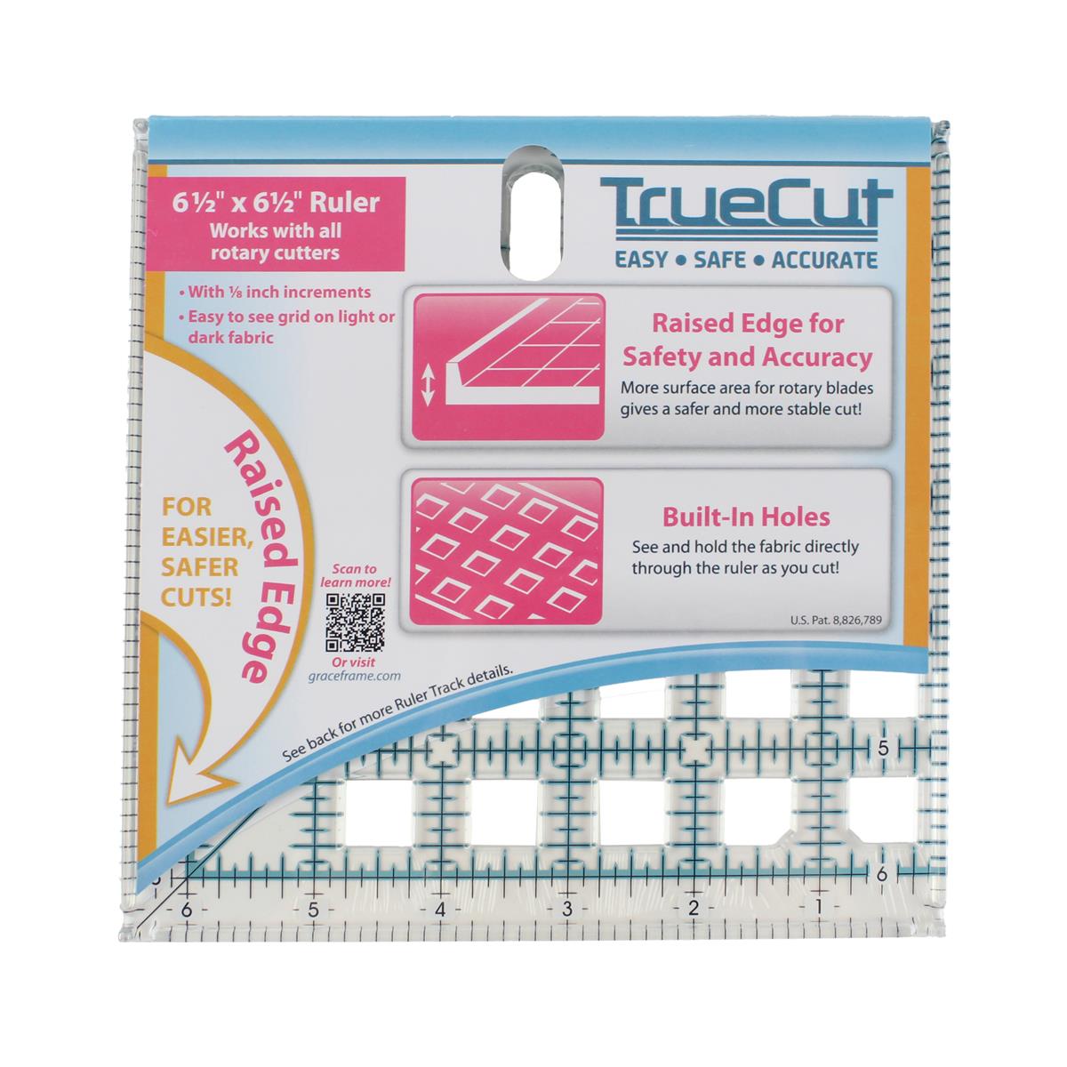 TrueCut Rotary Cutting Ruler 6.5” Square | SewingStreet