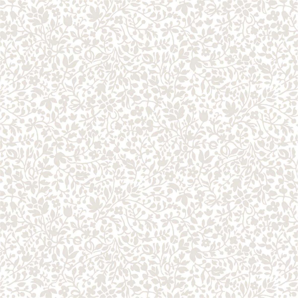 Liberty Silhouette Cream on Cream Garden Walk Fabric 0.5m | SewingStreet