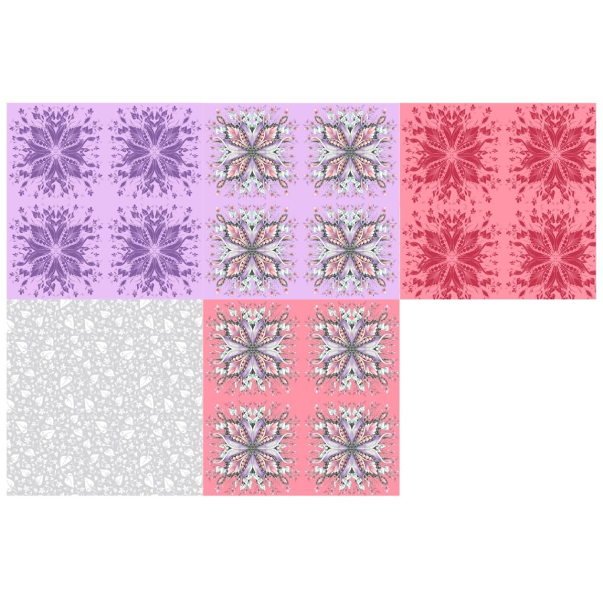 Sanntangle Diamond Pink & Purple Fabric Bundle (2.5m) | SewingStreet