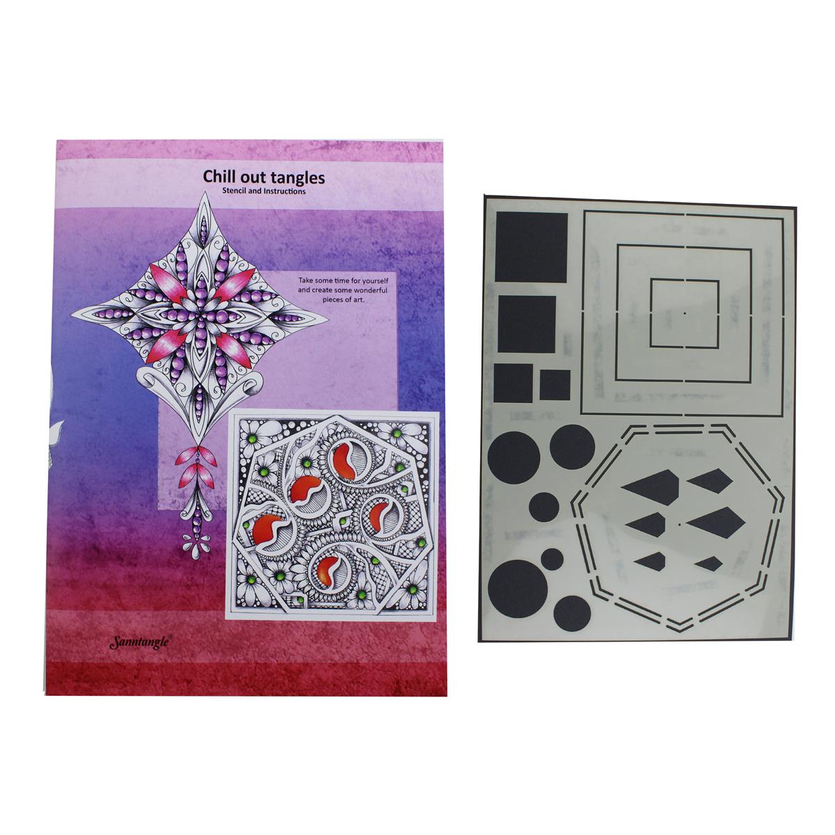 Sanntangle - Chill Out Tangles Stencil and Instructions | HobbyMaker