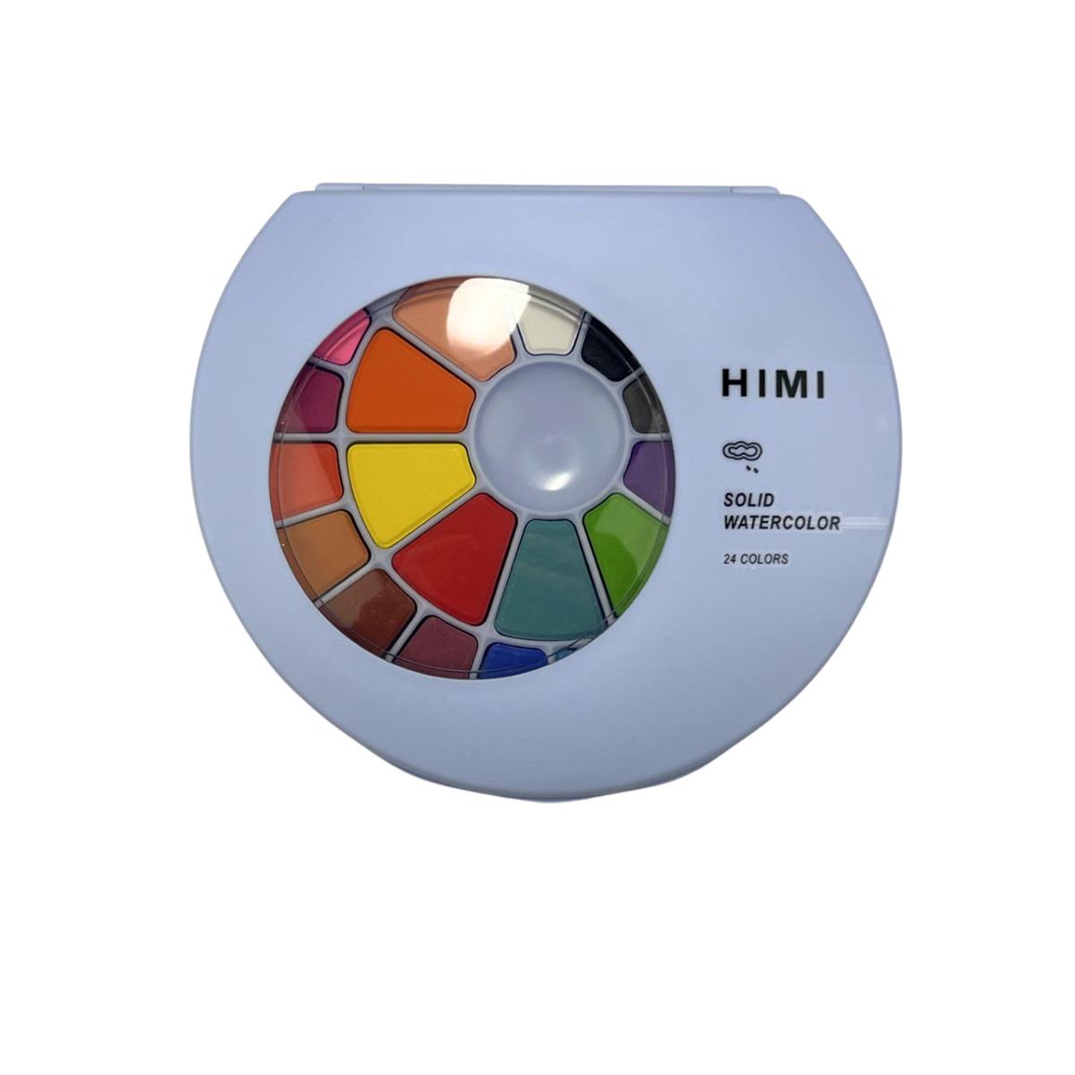 HIMI Solid Watercolour Painting Set 24 Colours -Blue Case | HobbyMaker