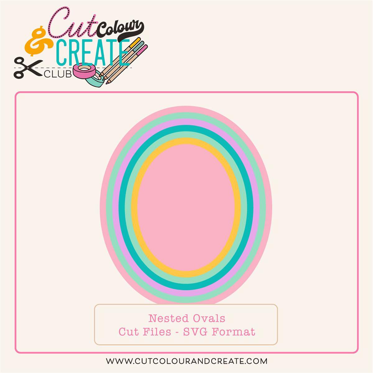 Cut, Colour & Create Essentials - Nested Ovals | HobbyMaker