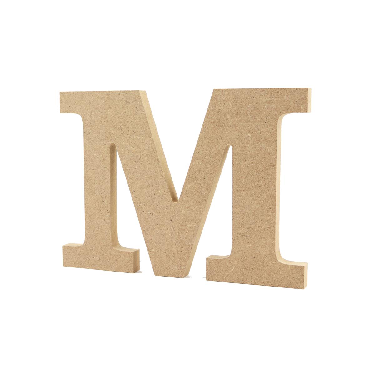 MDF Letter (1pc) - Bare Basics - M | HobbyMaker